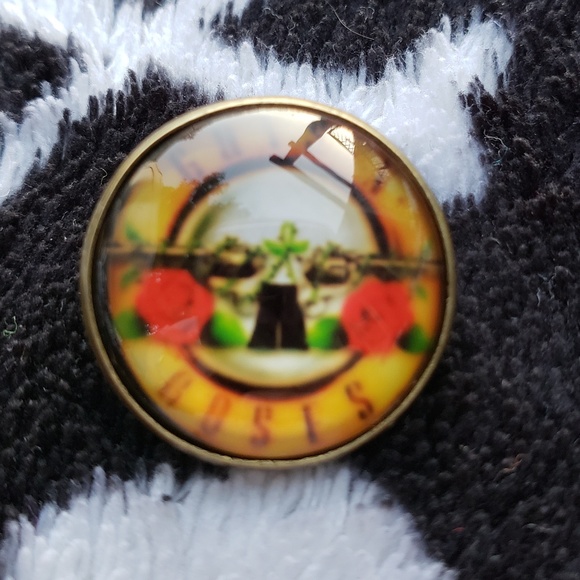 Jewelry | Guns N Roses Band Logo Glass Cabochon Pin | Poshmark